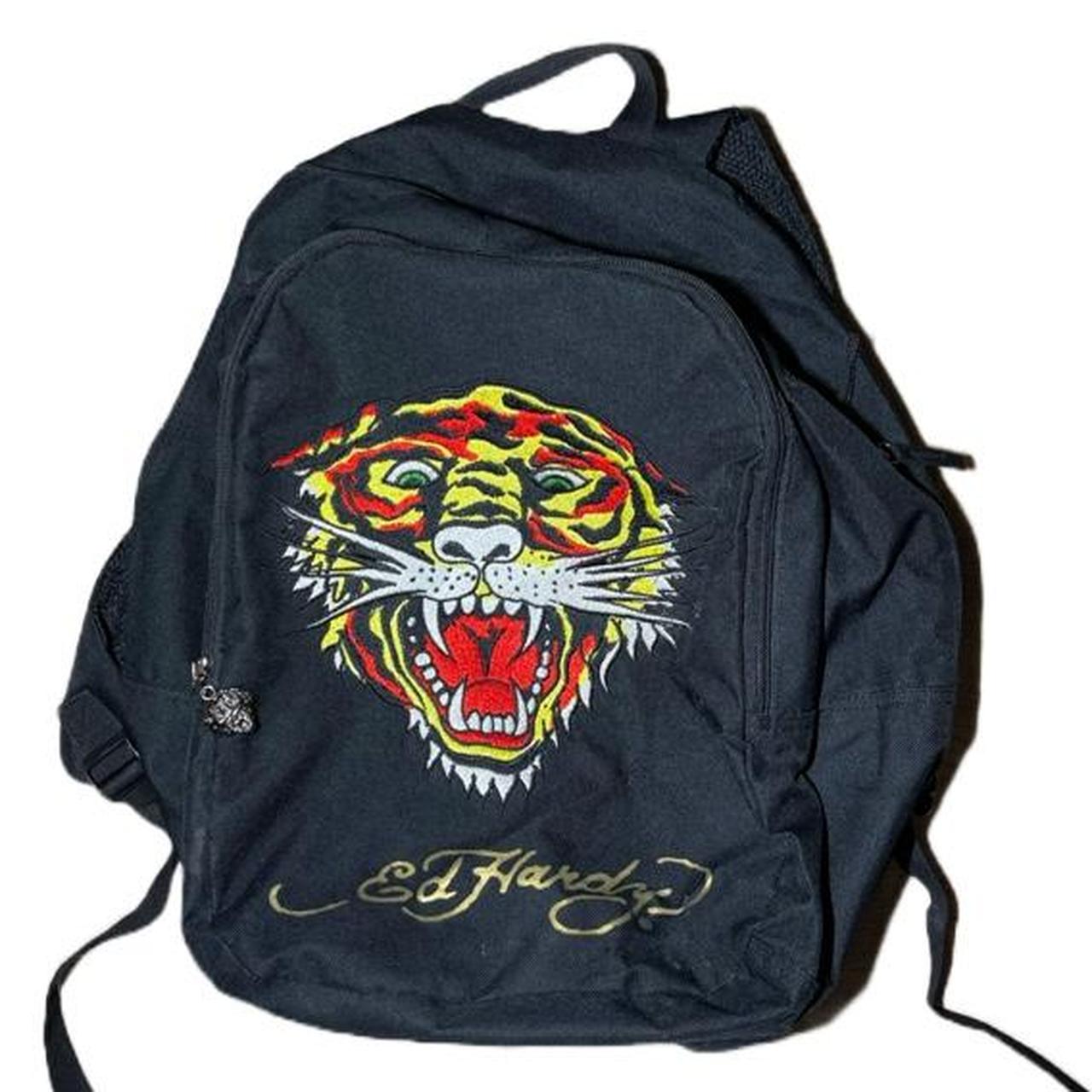 Y2K ED HARDY TIGER BACK PACK 🐯🐅🐯 - Depop
