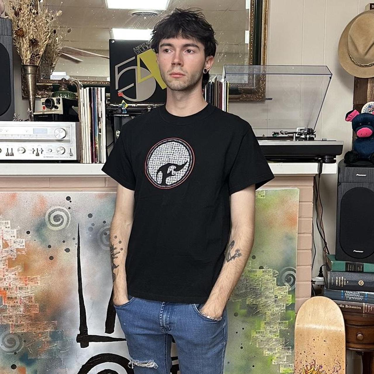 Vintage early 00s Finch band tee in a black color... - Depop