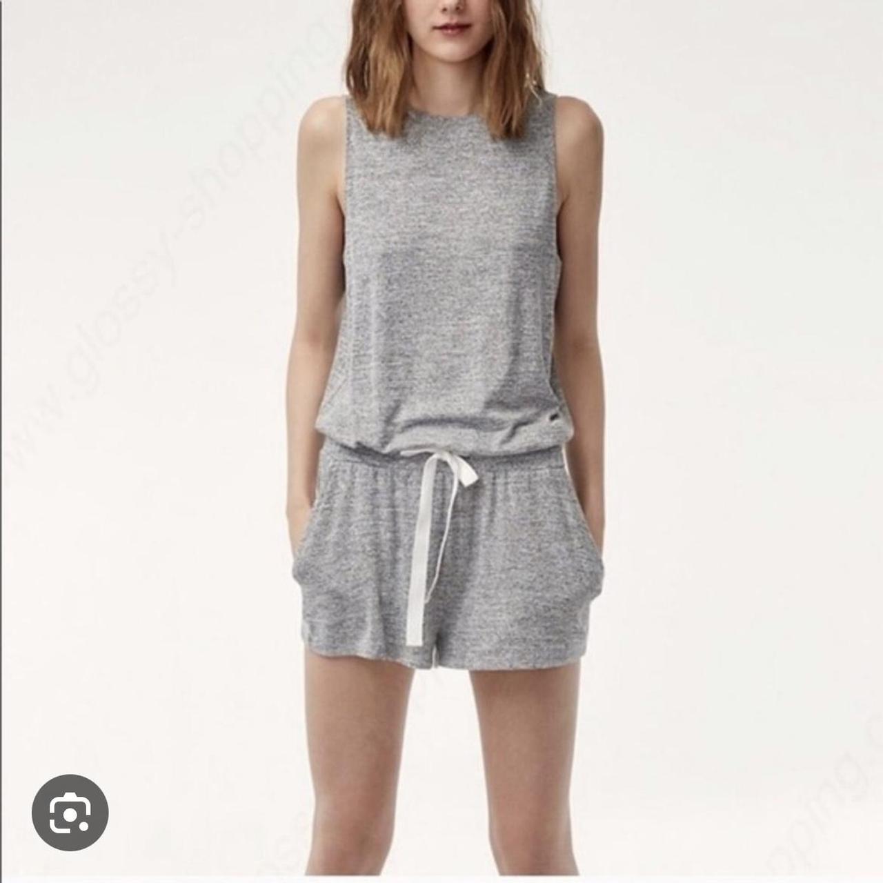 Aritzia Wilfred Free Izabel gray romper. Worn... - Depop