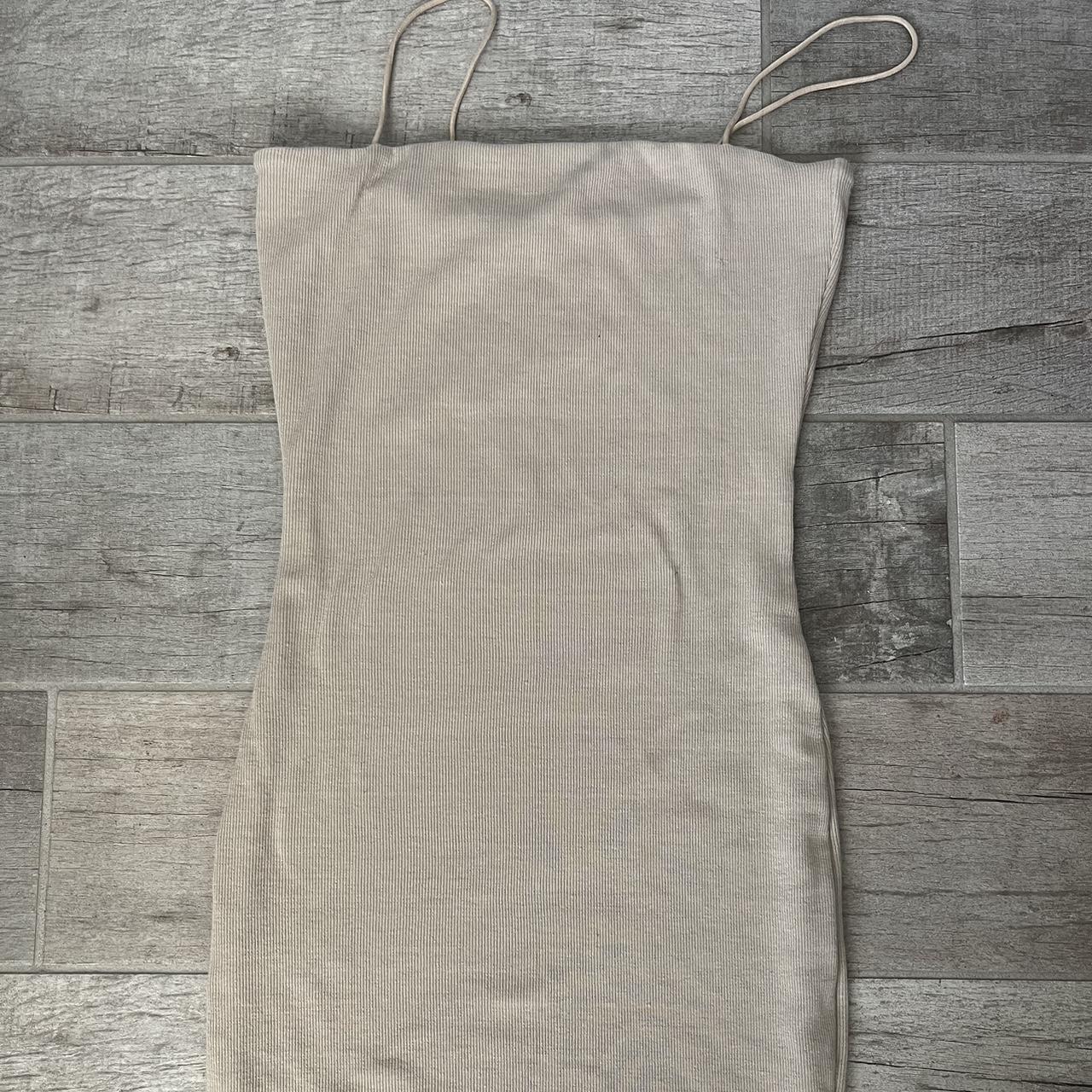 Spaghetti Strap Ribbed Dress Size Small Never Depop
