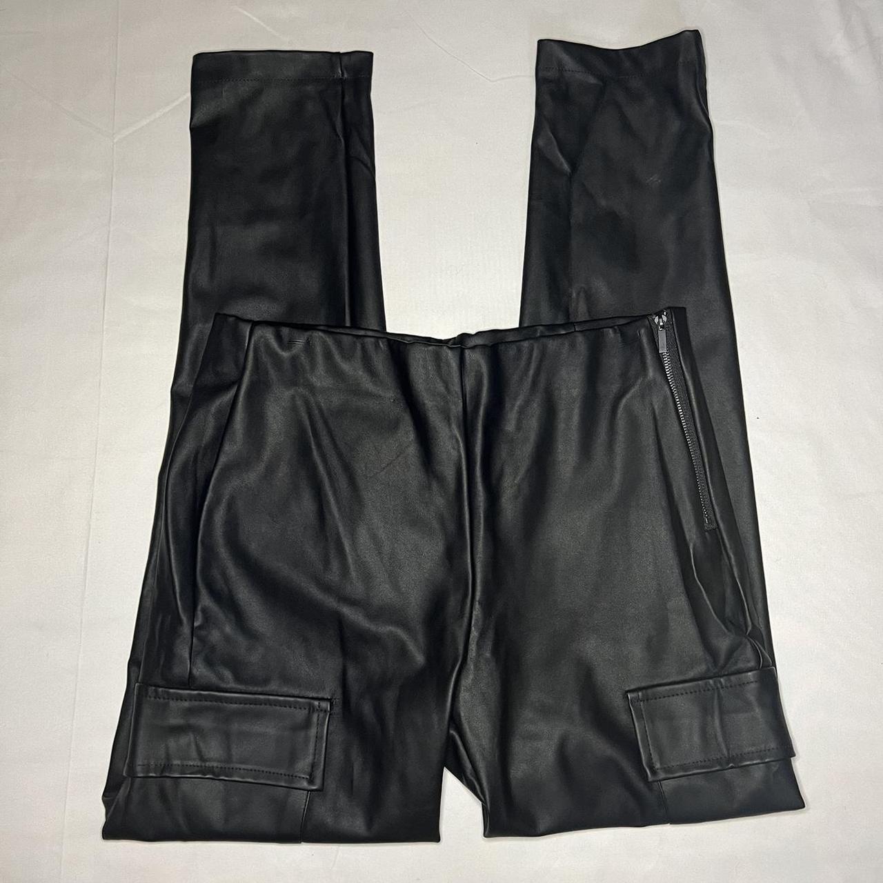 ReVamped Faux Leather Black Pants 🖤 Size Medium 🖤... | Depop