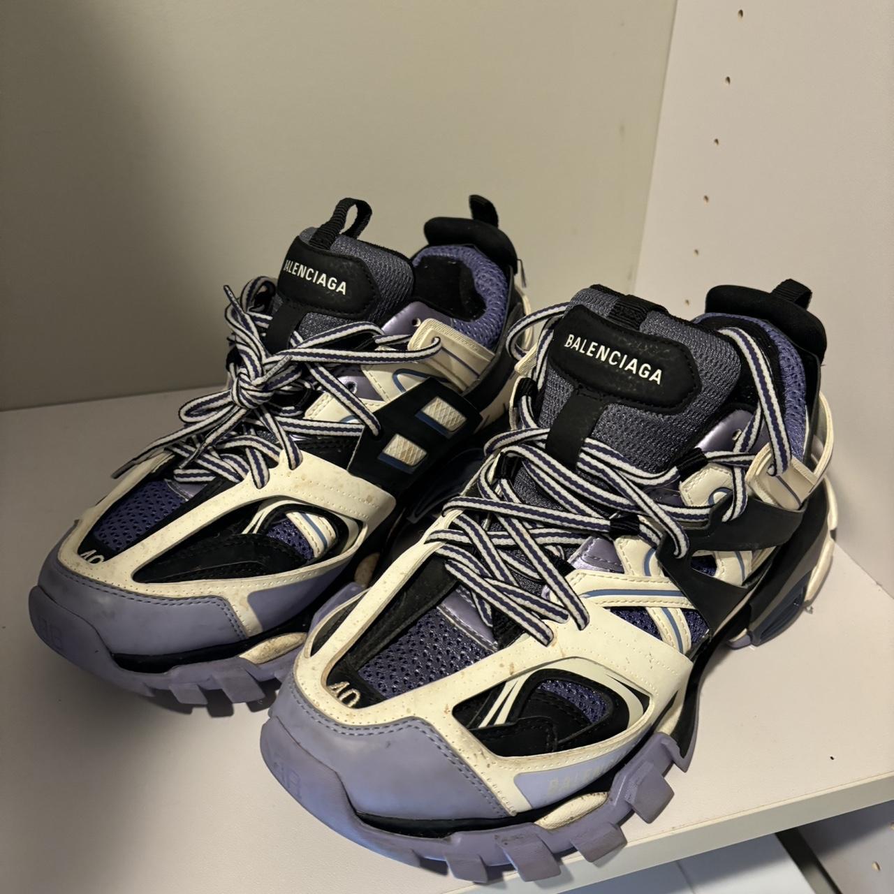 Balenciaga Track Runner’s - purple black and white | Depop