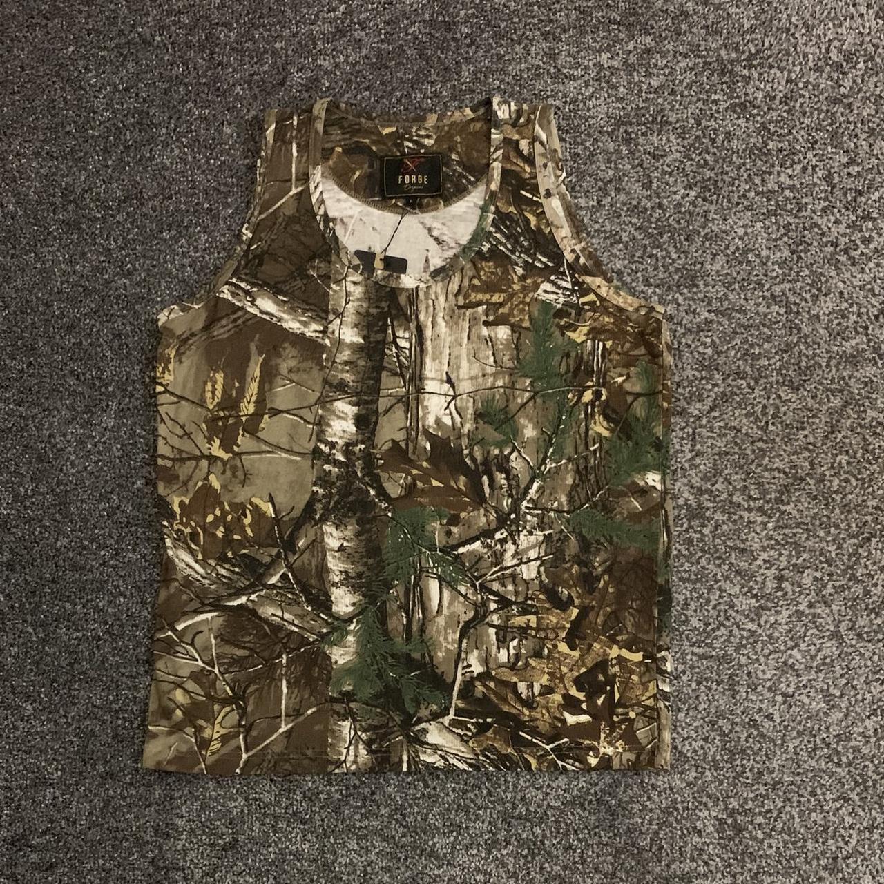 Real Tree Vest with Forest Woodland Leaf Camo... | Depop