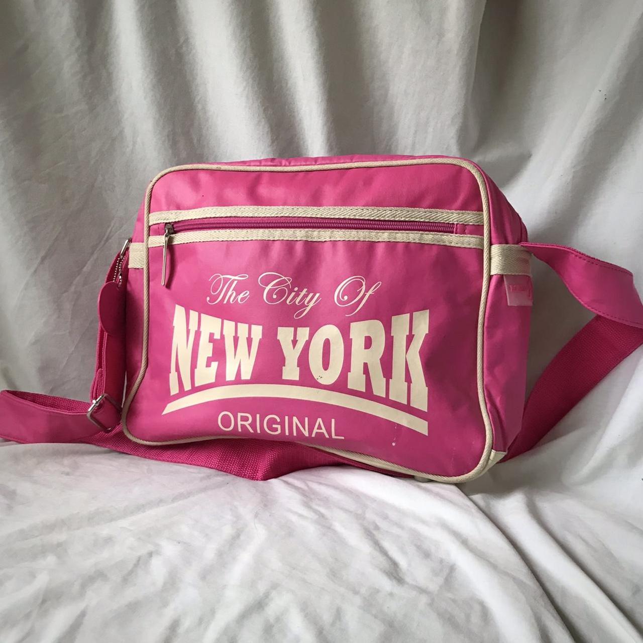 Pink Robin Ruth New York Original Messenger Bag with... - Depop