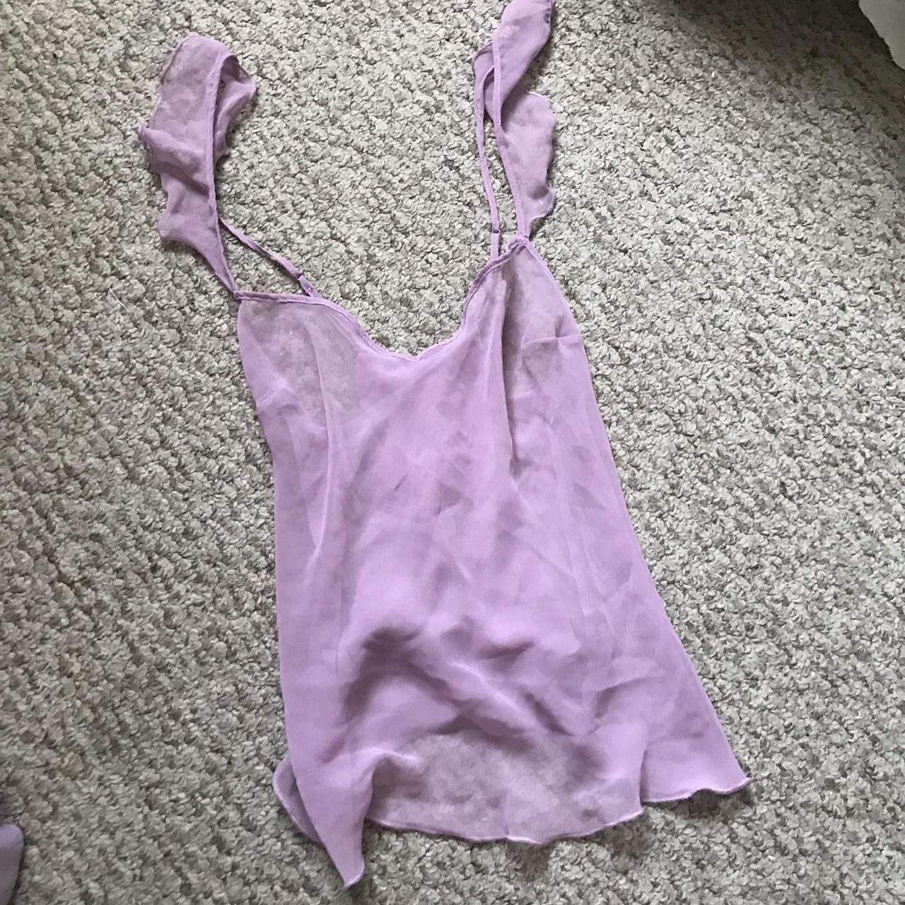 Sheer purple pastel Victoria’s Secret tankini... - Depop
