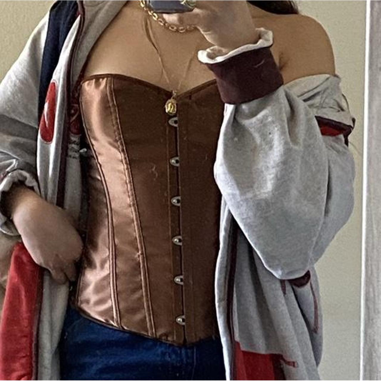 American Vintage Women's Brown Corset | Depop