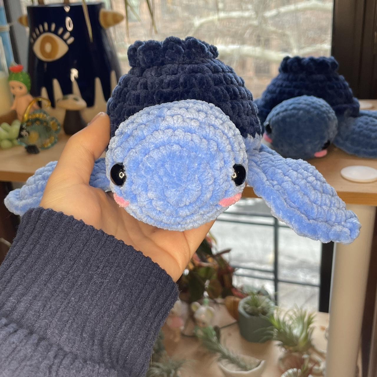 Blueberry turtle hand crocheted by me using premier... - Depop