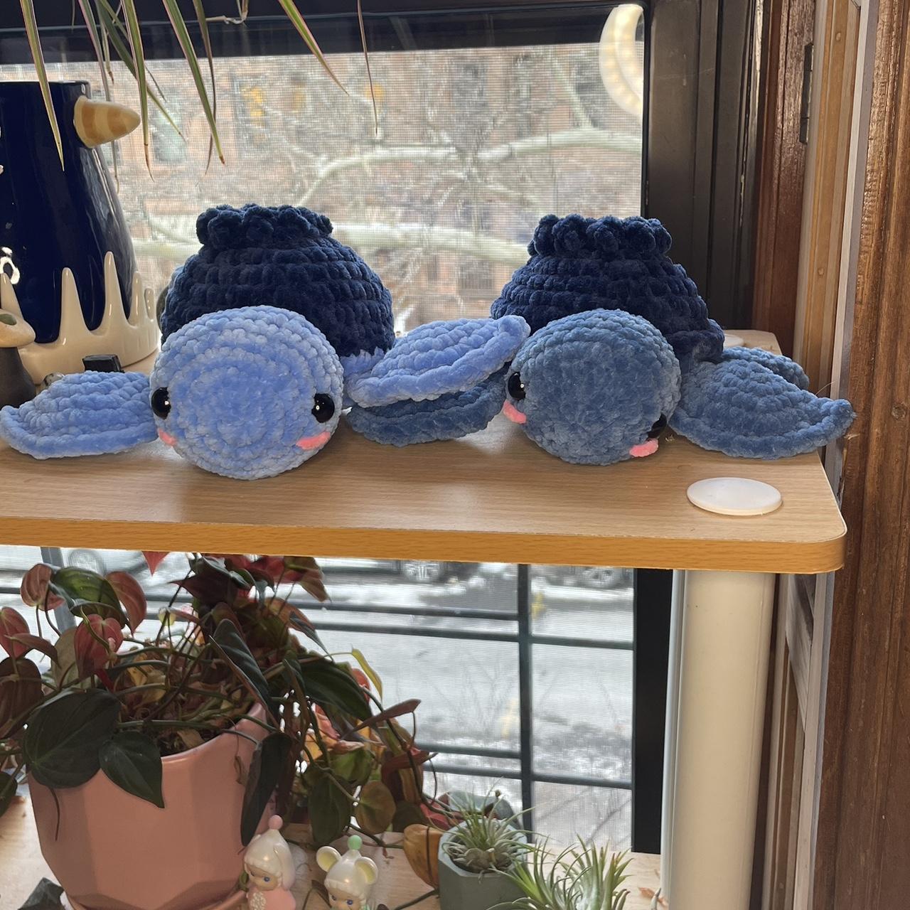 Blueberry turtle hand crocheted by me using premier... - Depop