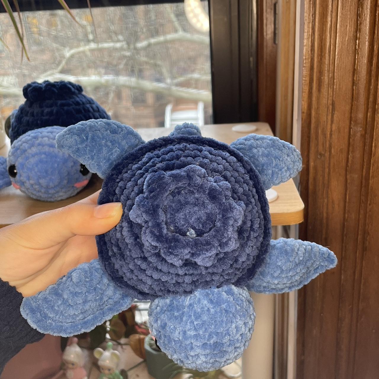 Blueberry turtle hand crocheted by me using premier... - Depop