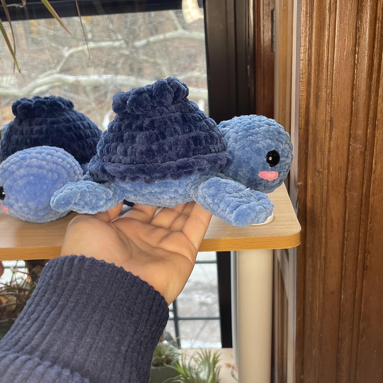 Blueberry turtle hand crocheted by me using premier... - Depop