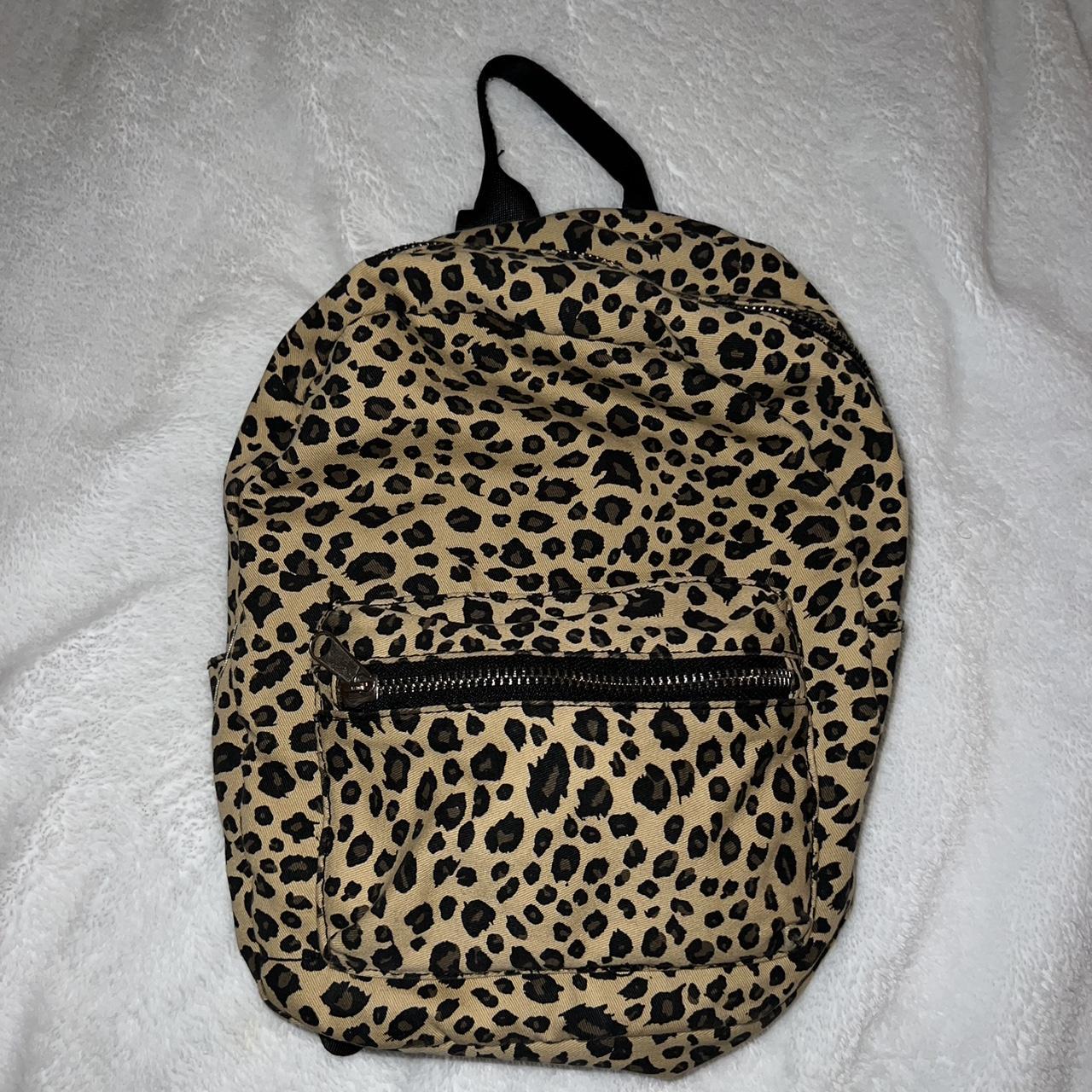 Small leopard print backpack - Depop