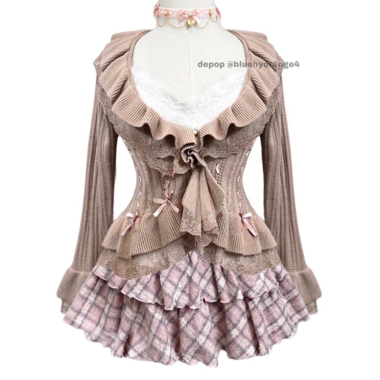 Sparkly Ruffle Layered Tartan Plaid Mini Skirt w/... - Depop