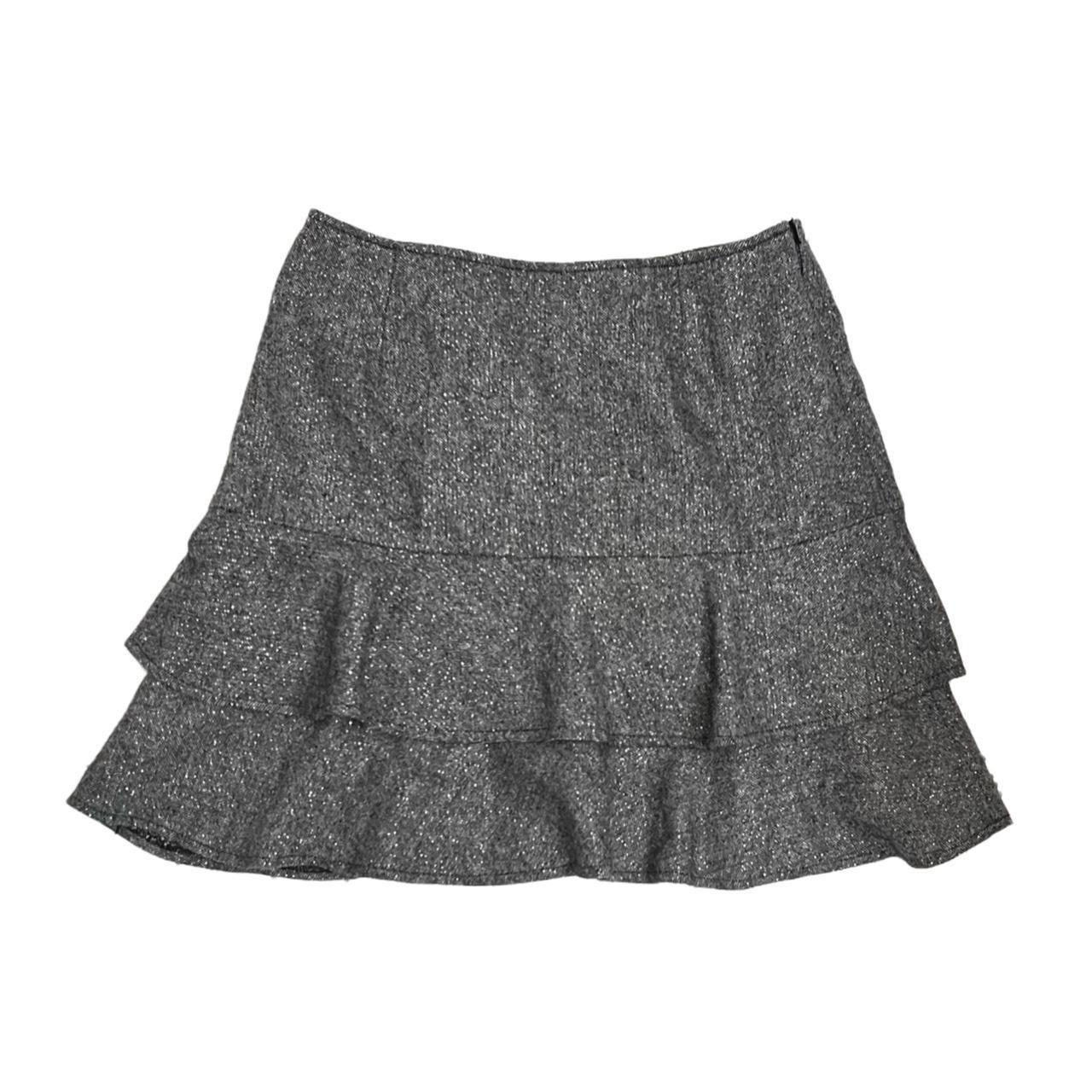 Sparkly Ruffle Tiered Layered Knit High Waist Mini Depop