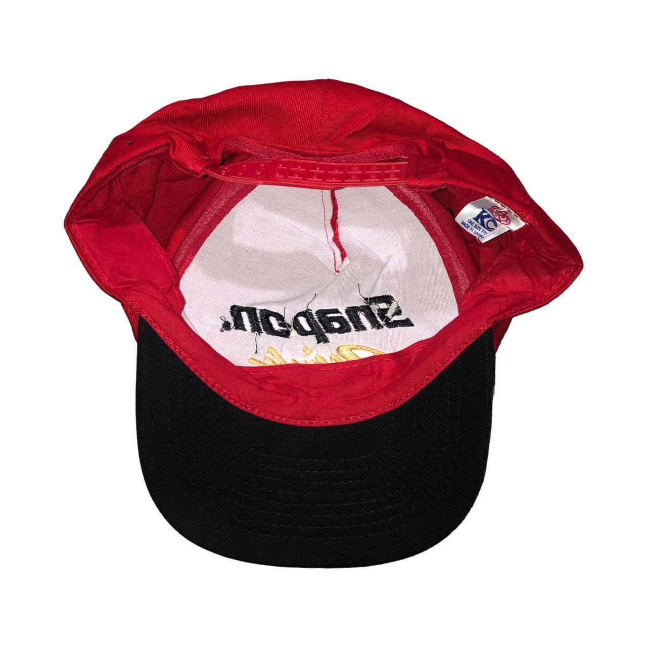 American Vintage Men's Red and Gold Hat | Depop