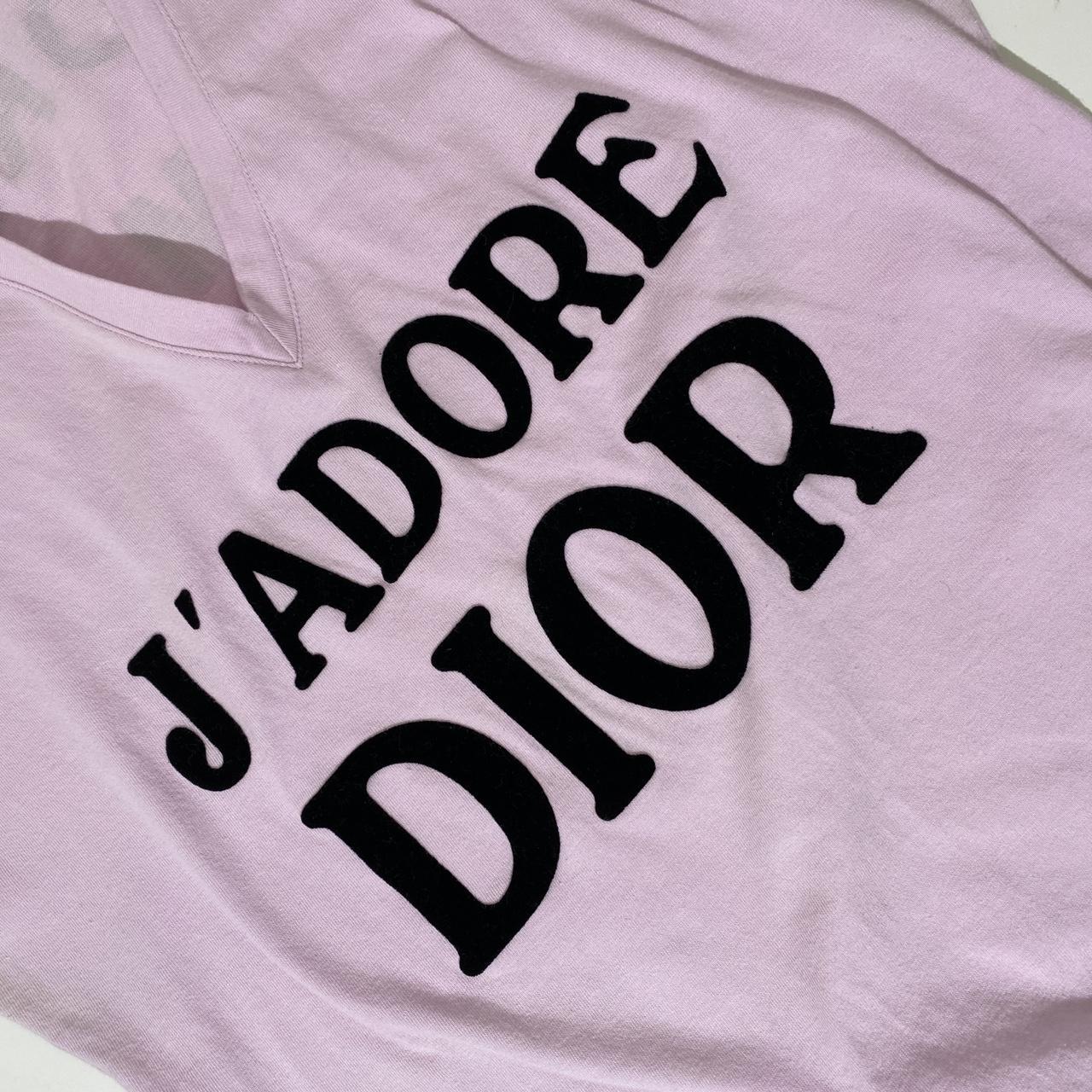 Dior 2003 Pink J'adore Dior V Neck T-shirt - 100% | Depop Dior 2003 Pink J'adore Dior V Neck T-shirt - 100% | Depop