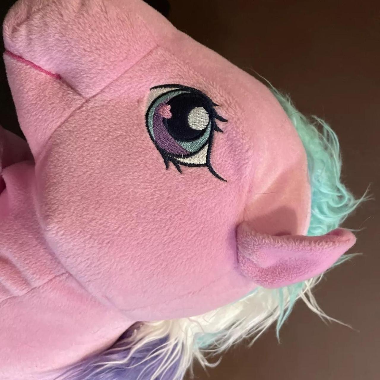 Vtg G3 My Little Pony JUMBO Plush TOOLA ROOLA Pink... - Depop