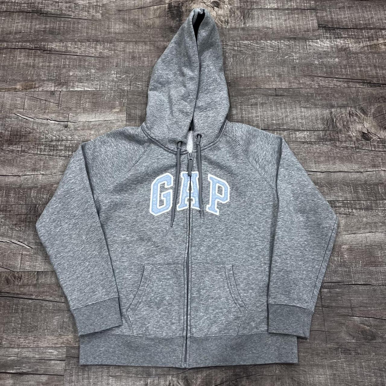 Grey Gap Zip Up Jacket Size: Women’s XL (Men’s... - Depop