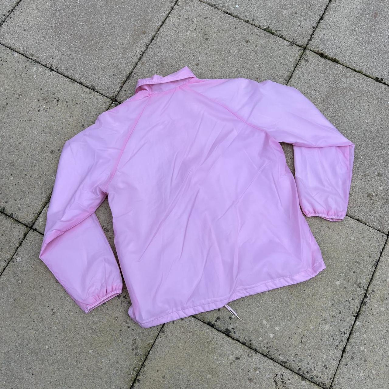 Vintage Sears baby pink coach jacket Size 12/14... - Depop