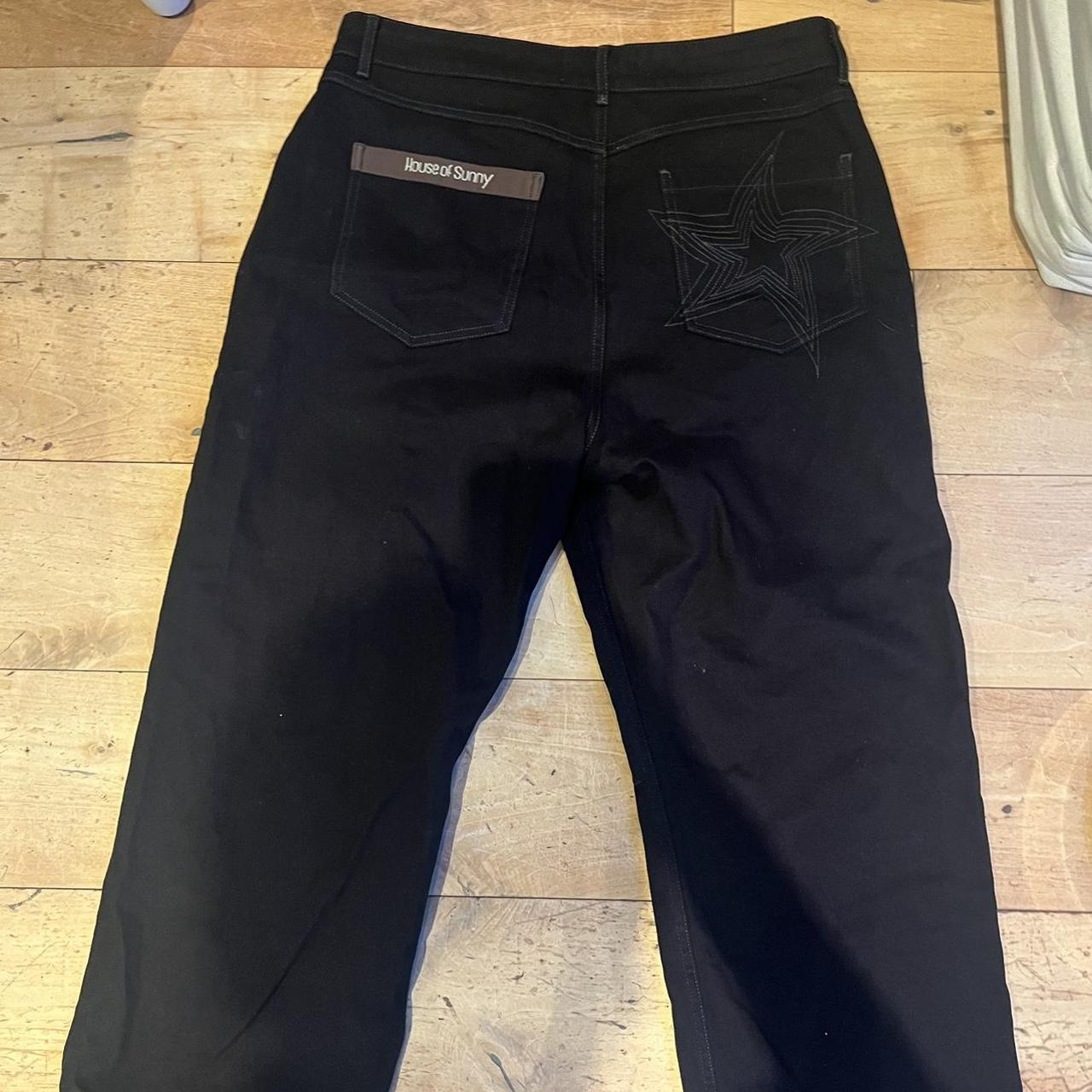 House of sunny black star carpenter jeans Size 16,... - Depop