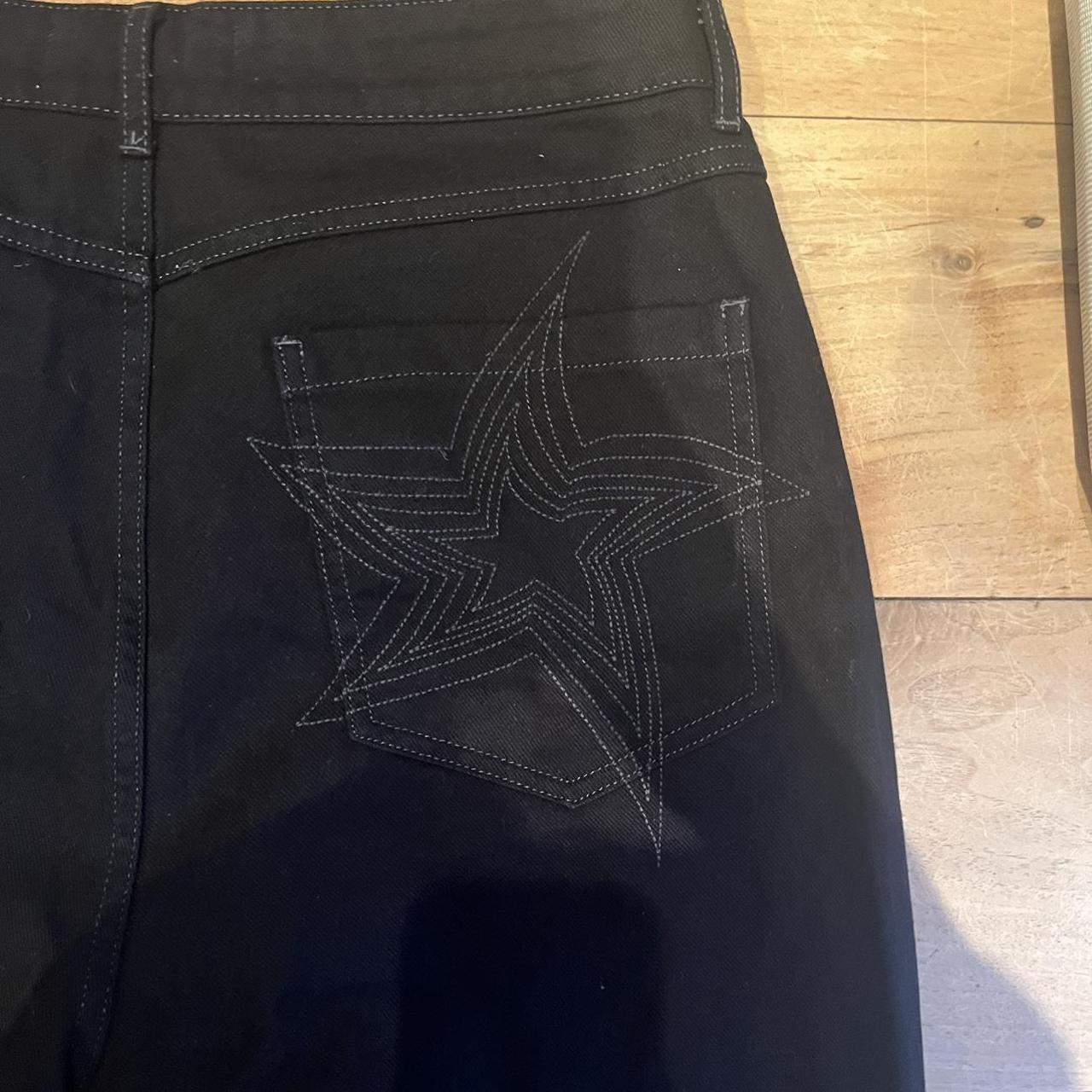 House of sunny black star carpenter jeans Size 16,... - Depop