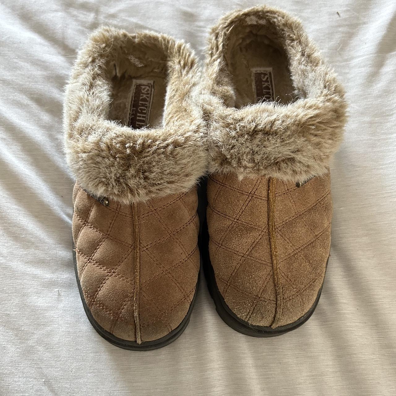 Brown platform sketchers slippers - Depop Brown platform sketchers slippers - Depop