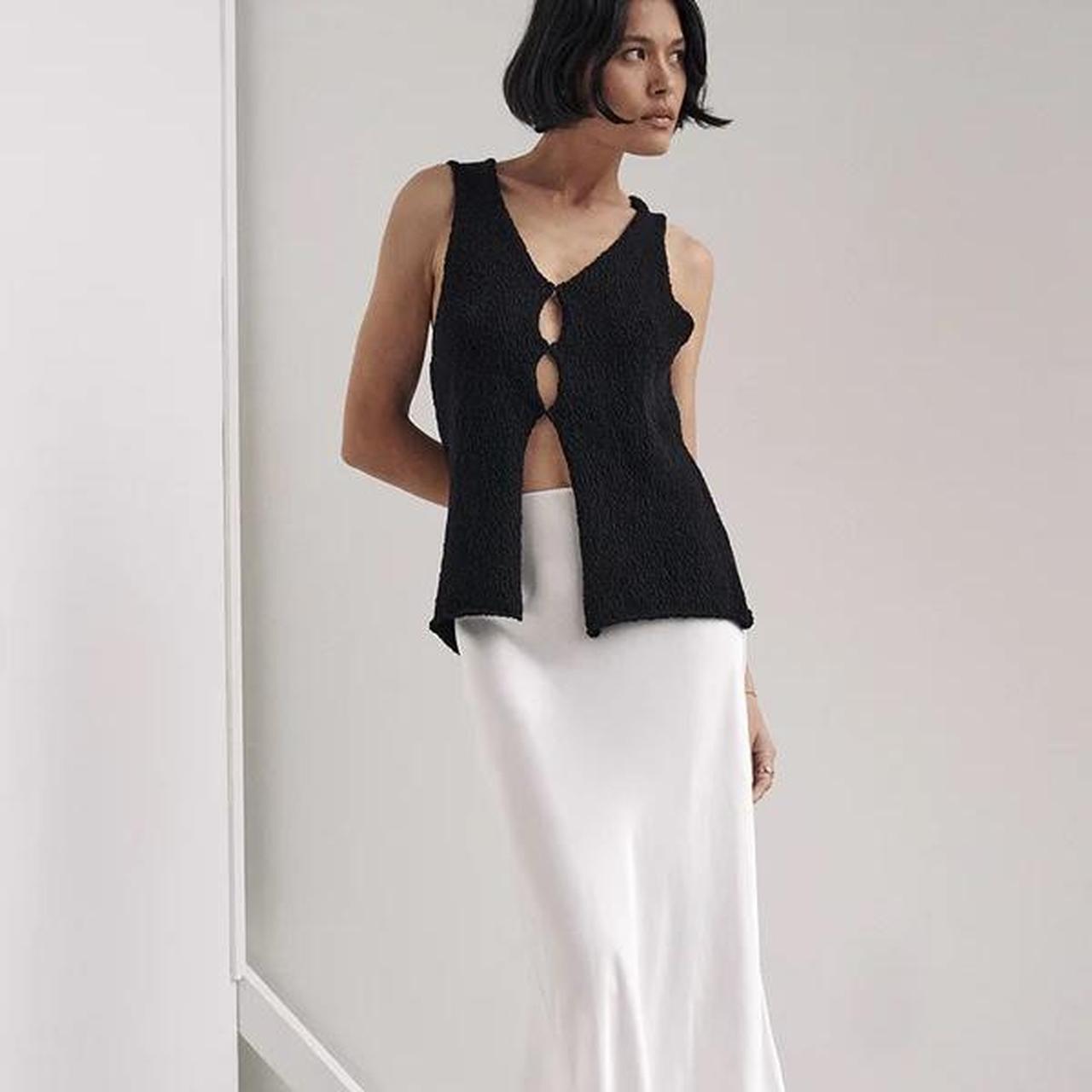 Dissh Dion boucle knit vest top. Black, size XS... - Depop