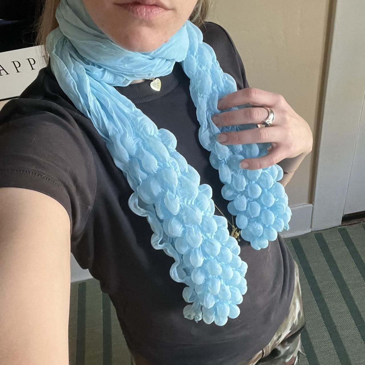 Baby blue scarf Thin material - Depop