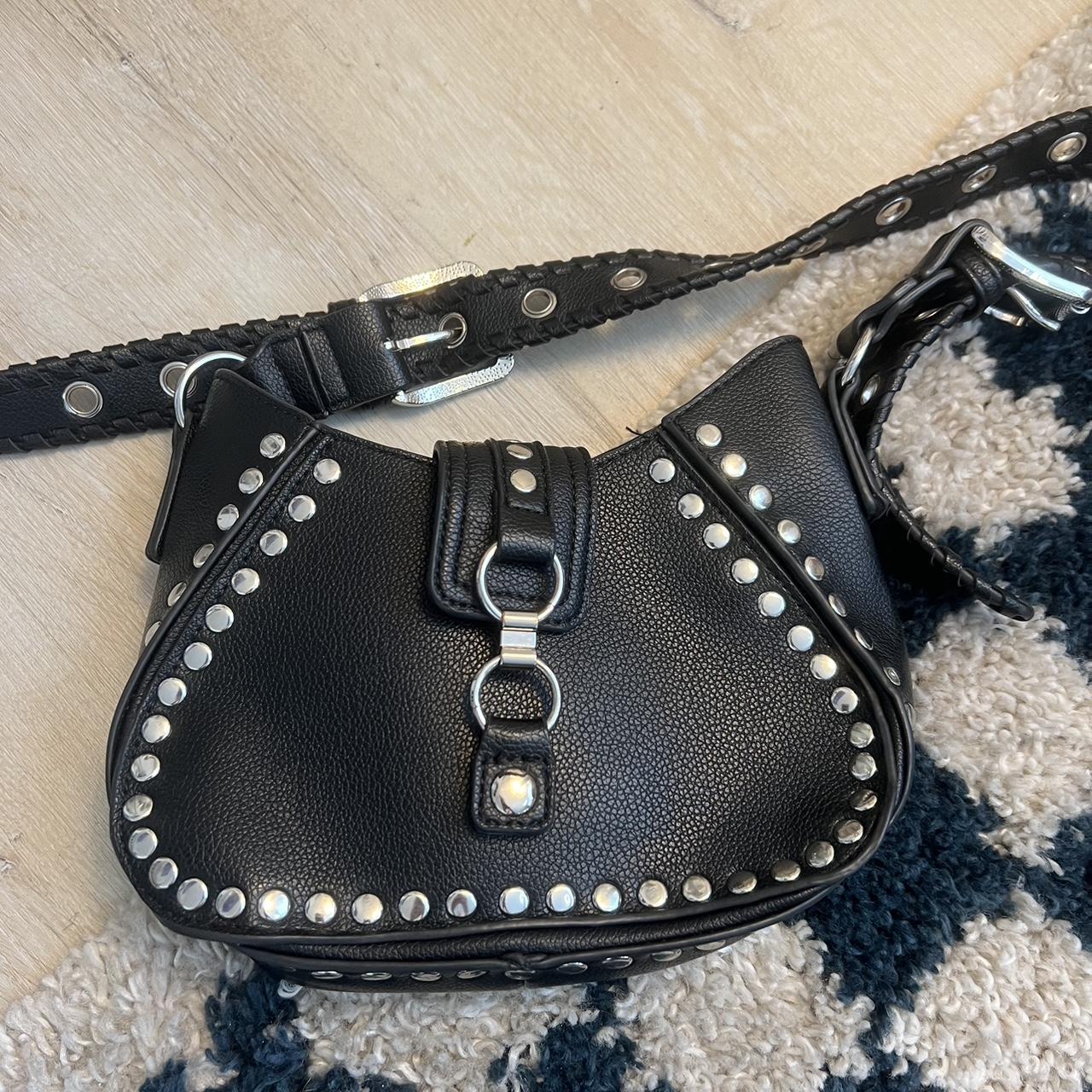 Black stuffed urban outfitters cross body... - Depop