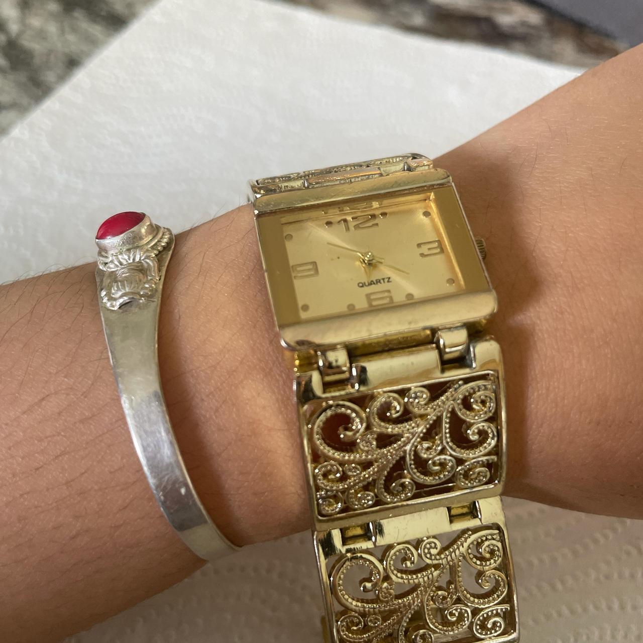 Vintage Avon womens wrist watch with unique wrist... - Depop