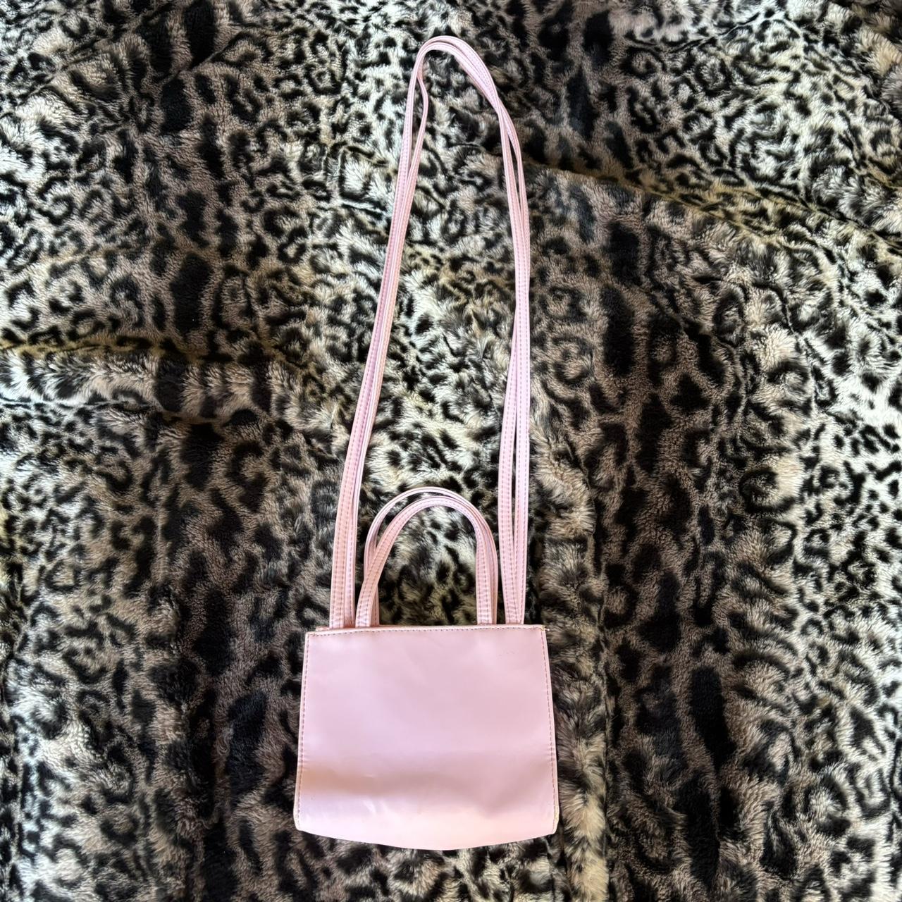 small bubblegum pink telfar crossbody bag... - Depop
