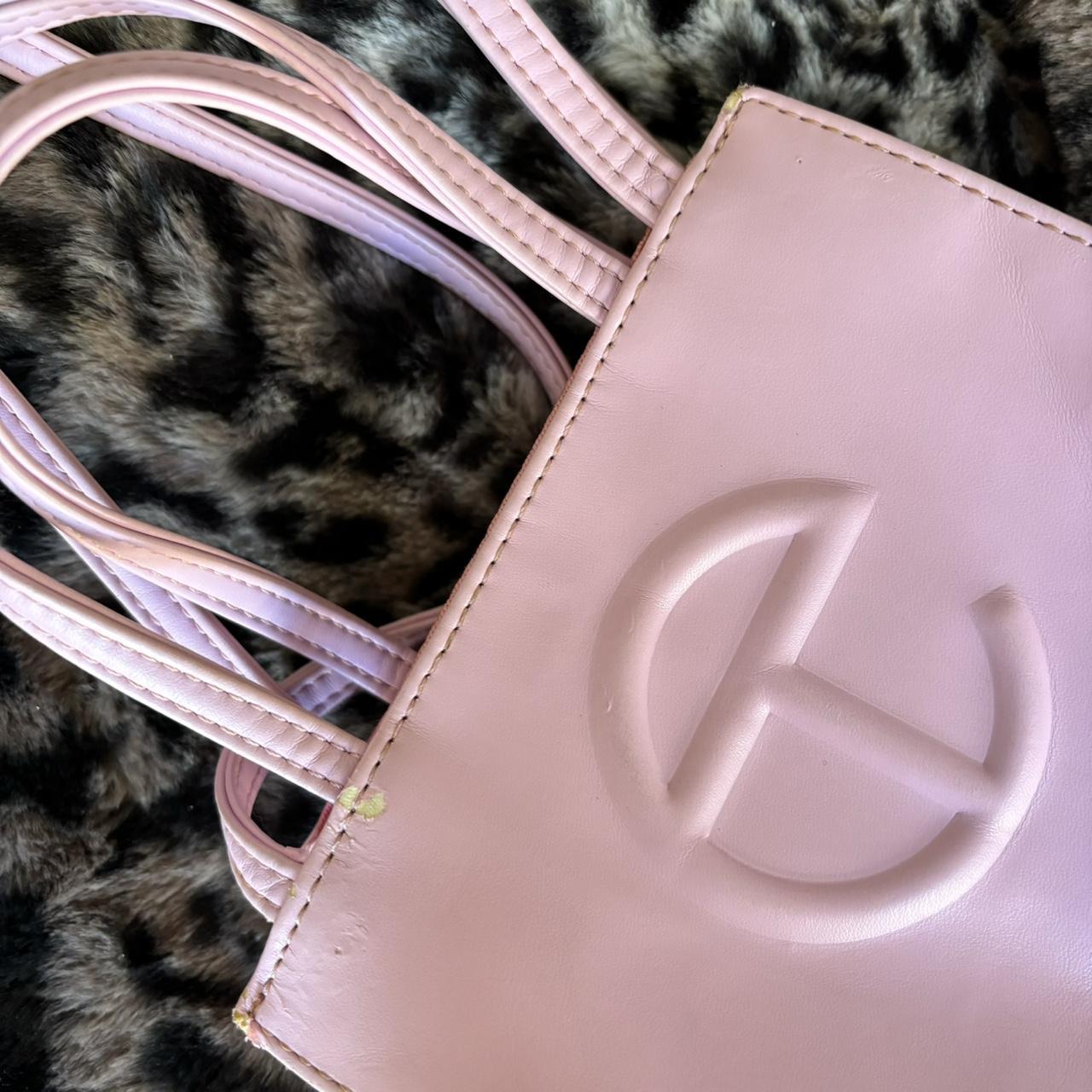 small bubblegum pink telfar crossbody bag... - Depop