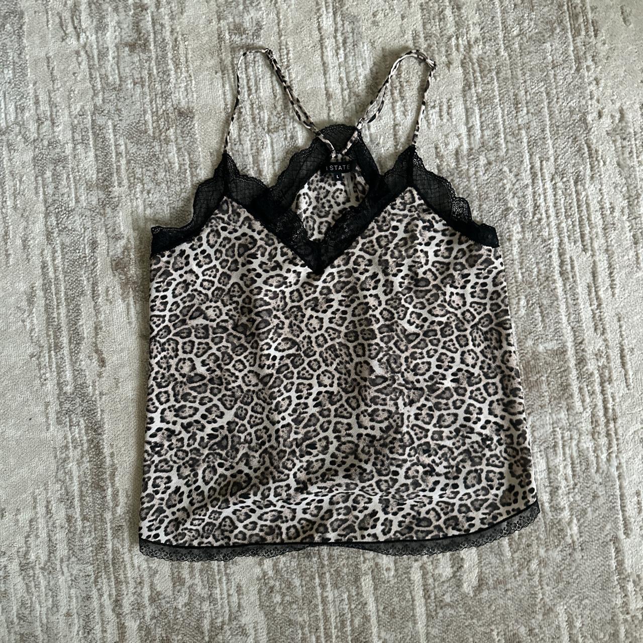 Animal print cami Lace trim Never got around to... - Depop