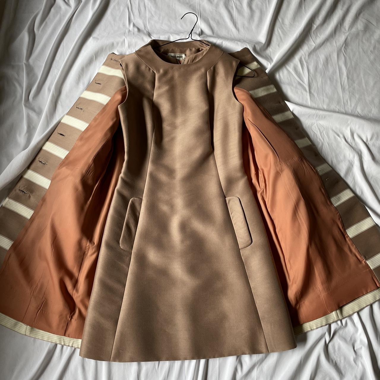 Joseph Women's Tan and White Dress | Depop