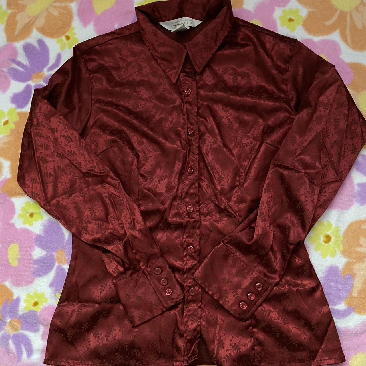 Red Express button up. Pre loved and in excellent... - Depop