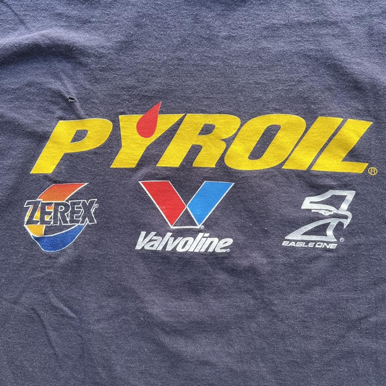 Vintage Nascar Valvoline Pyroil Racing Promo Tee.... - Depop