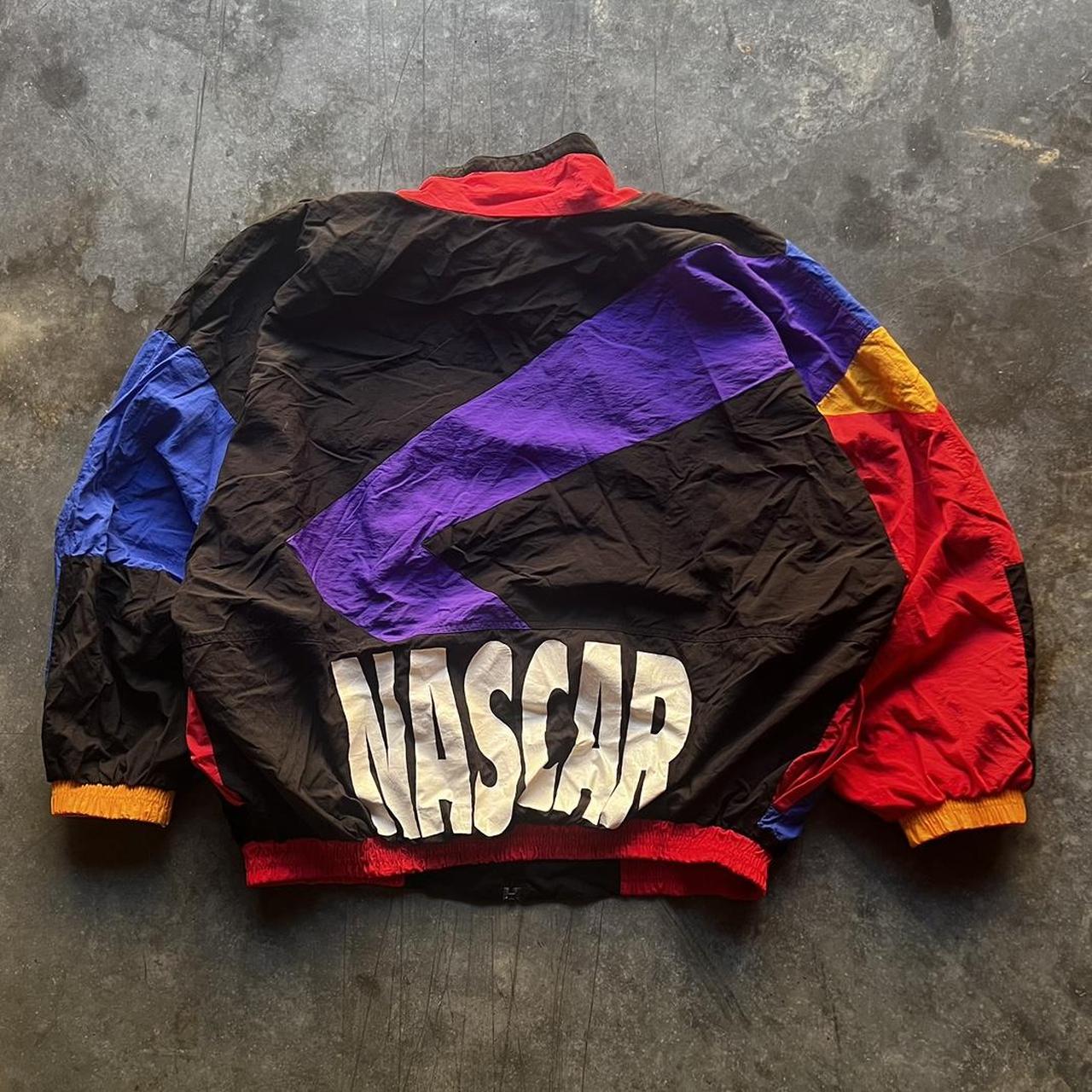 Vintage Nascar Multi Colored Windbreaker. Amazing... - Depop