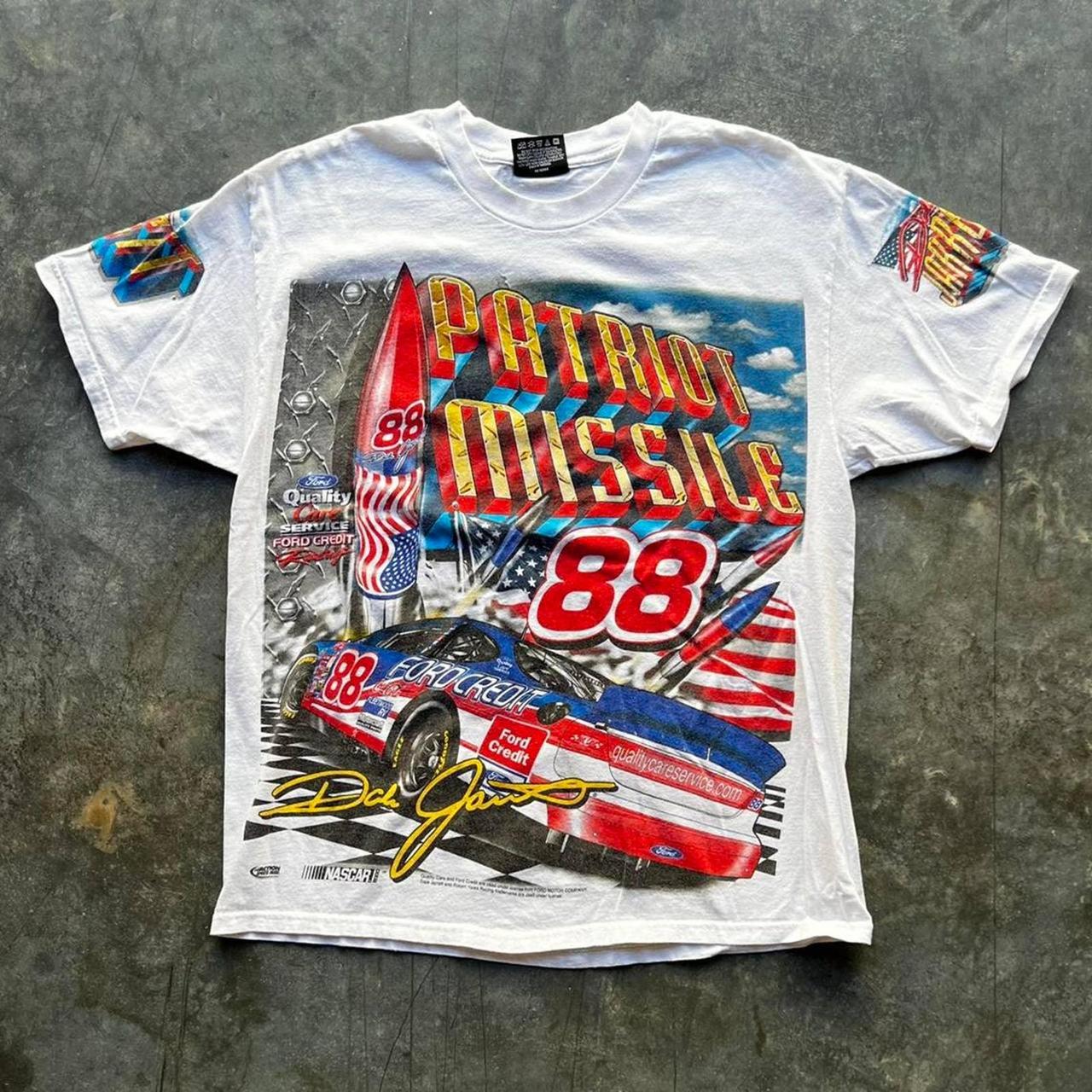 NASCAR Men's White T-shirt | Depop