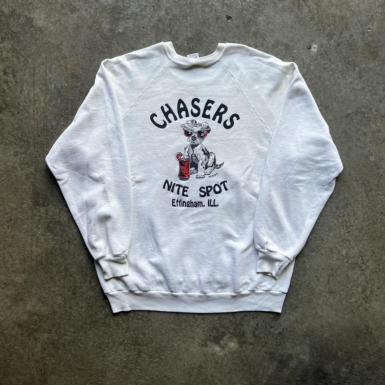 Vintage Chasers Bar Dog Alcohol Crewneck Chasers... - Depop
