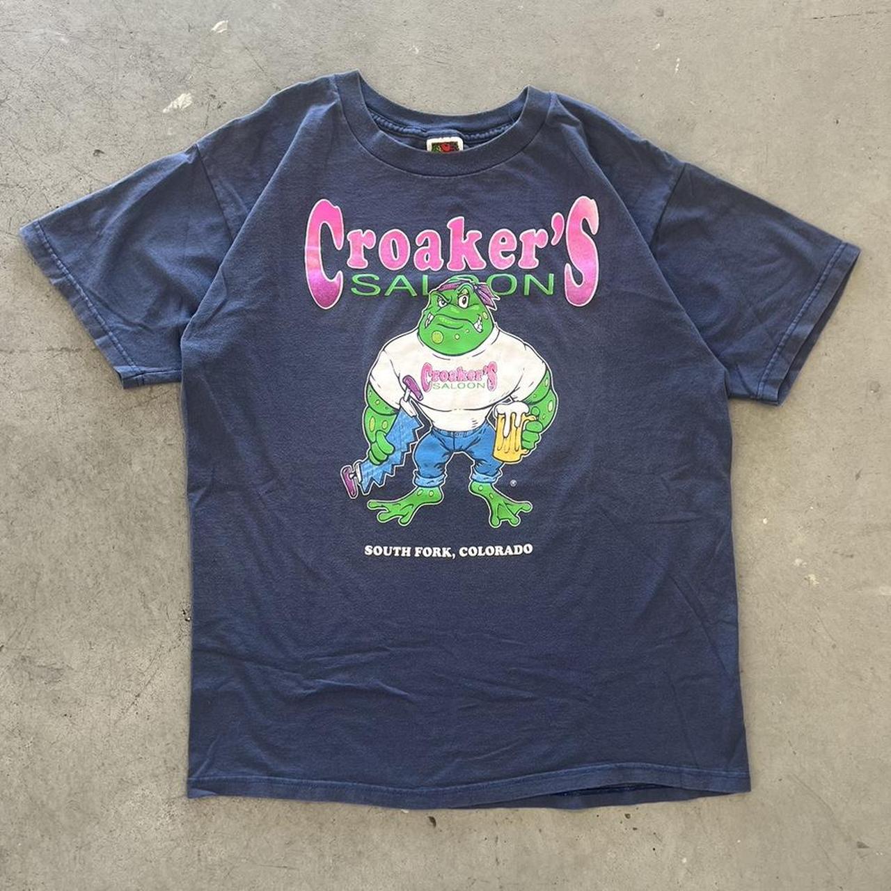 Vintage 90s Croakers Saloon Frog Animal Bar Beer... - Depop