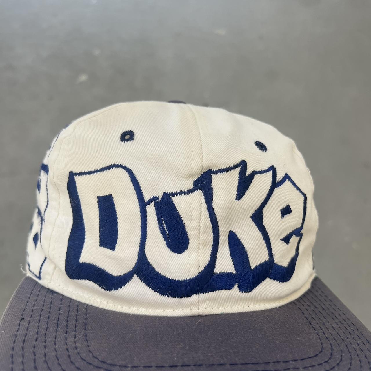 Vintage 90s Duke Blue Devils Graffiti Embroidered... - Depop