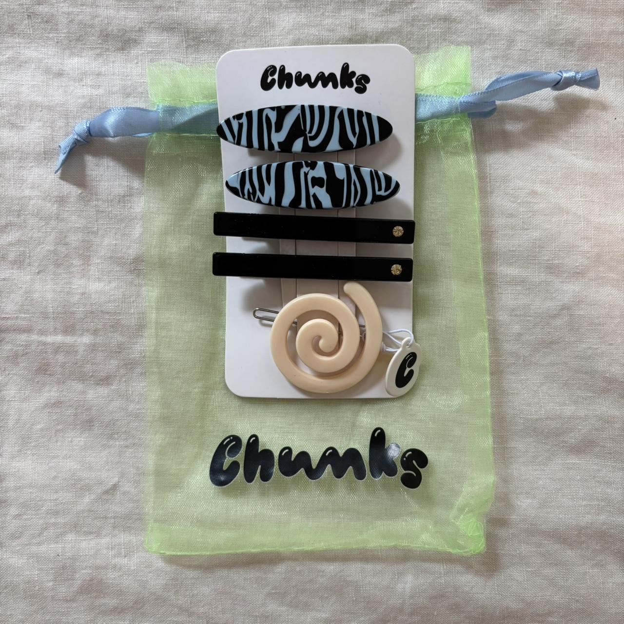 Bundle of Chunks hair clips in a cute branded gift... | Depop