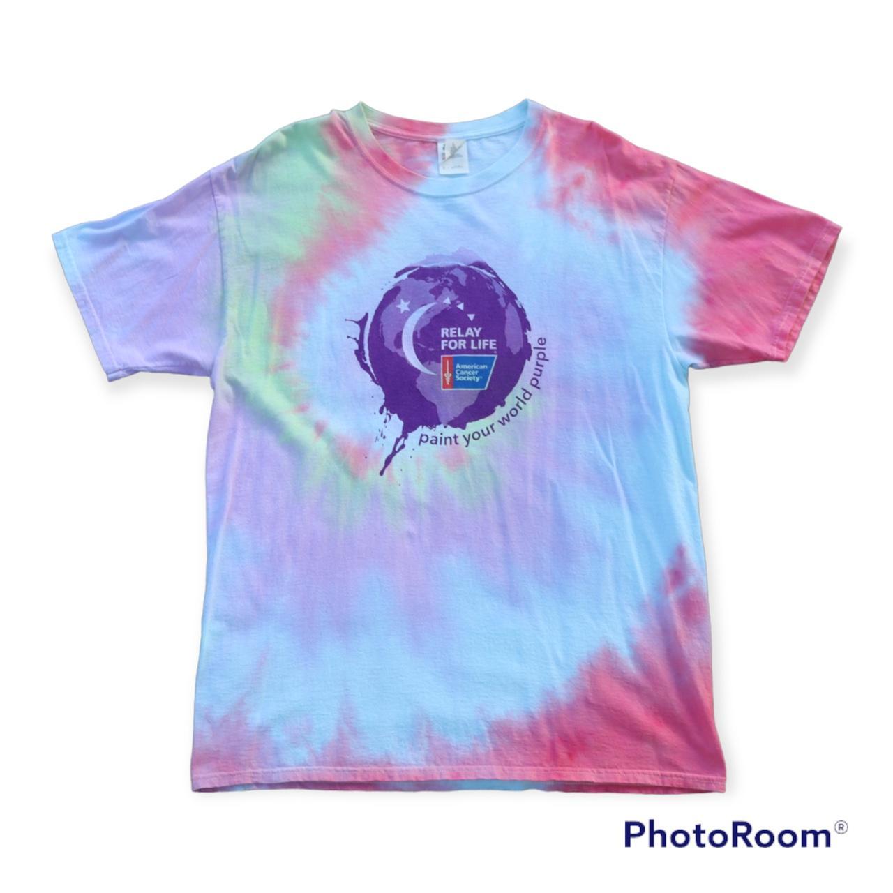 Custom dye Relay for life T-shirt! Beautiful spiral... - Depop