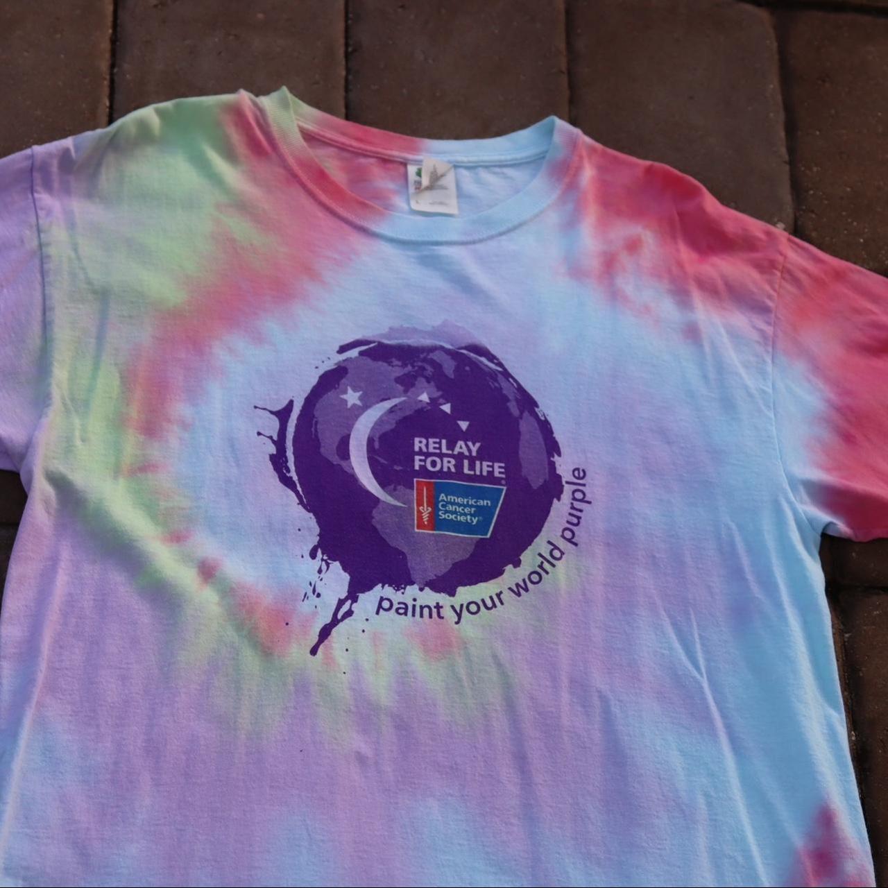 Custom dye Relay for life T-shirt! Beautiful spiral... - Depop