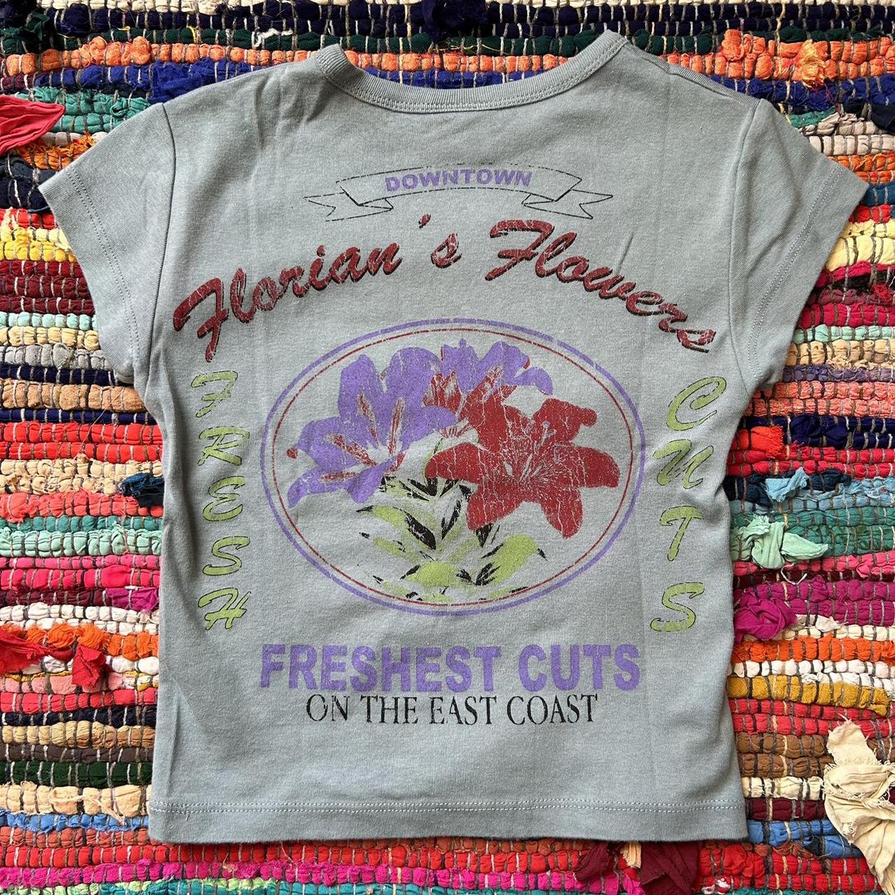 urban outfitters flower baby tee size xs love this... - Depop