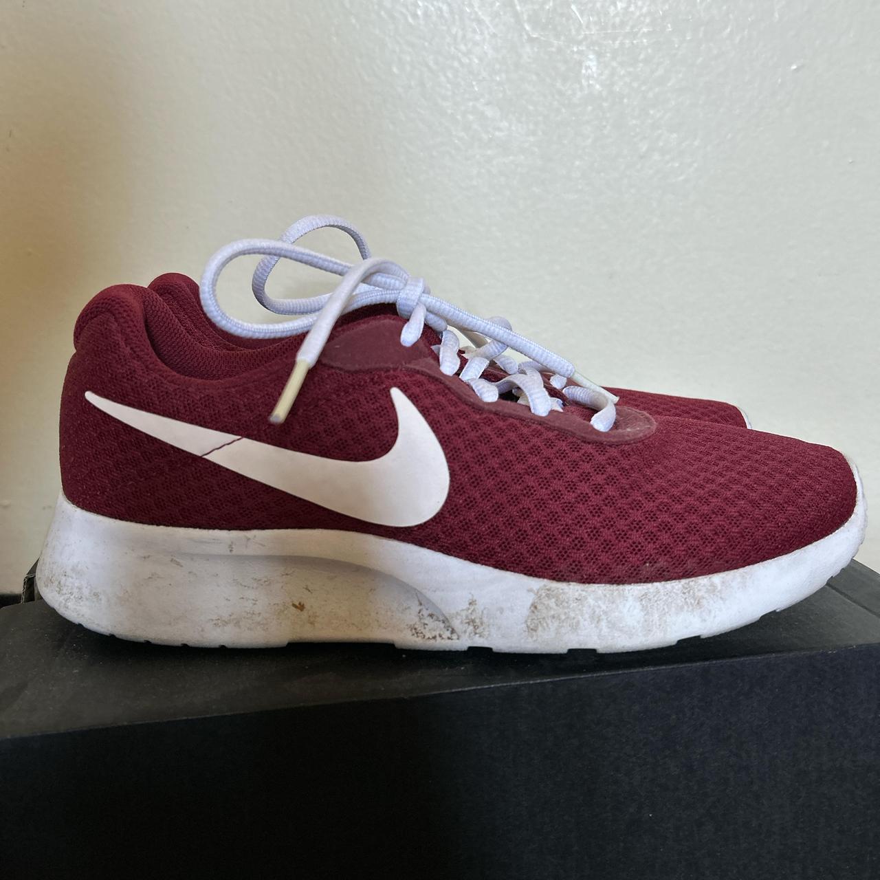 - burgundy nike shoes - U.S. size 7 in women -... | Depop