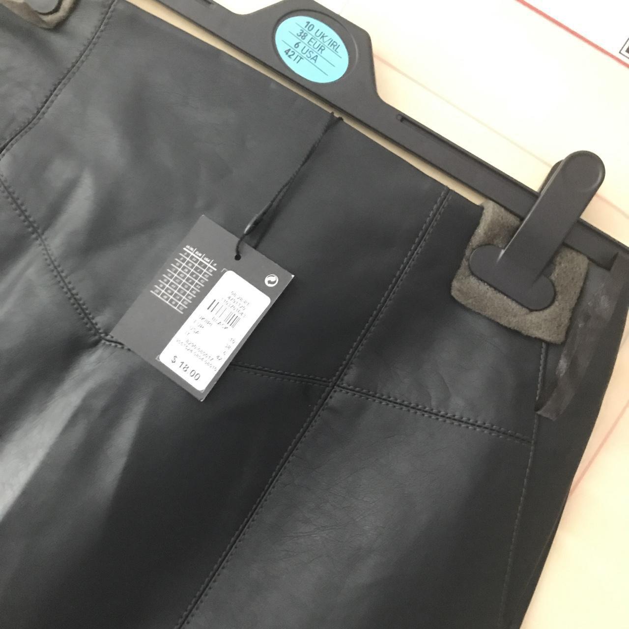 Primark Thick Faux Leather Midi Skirt • Two pockets... - Depop