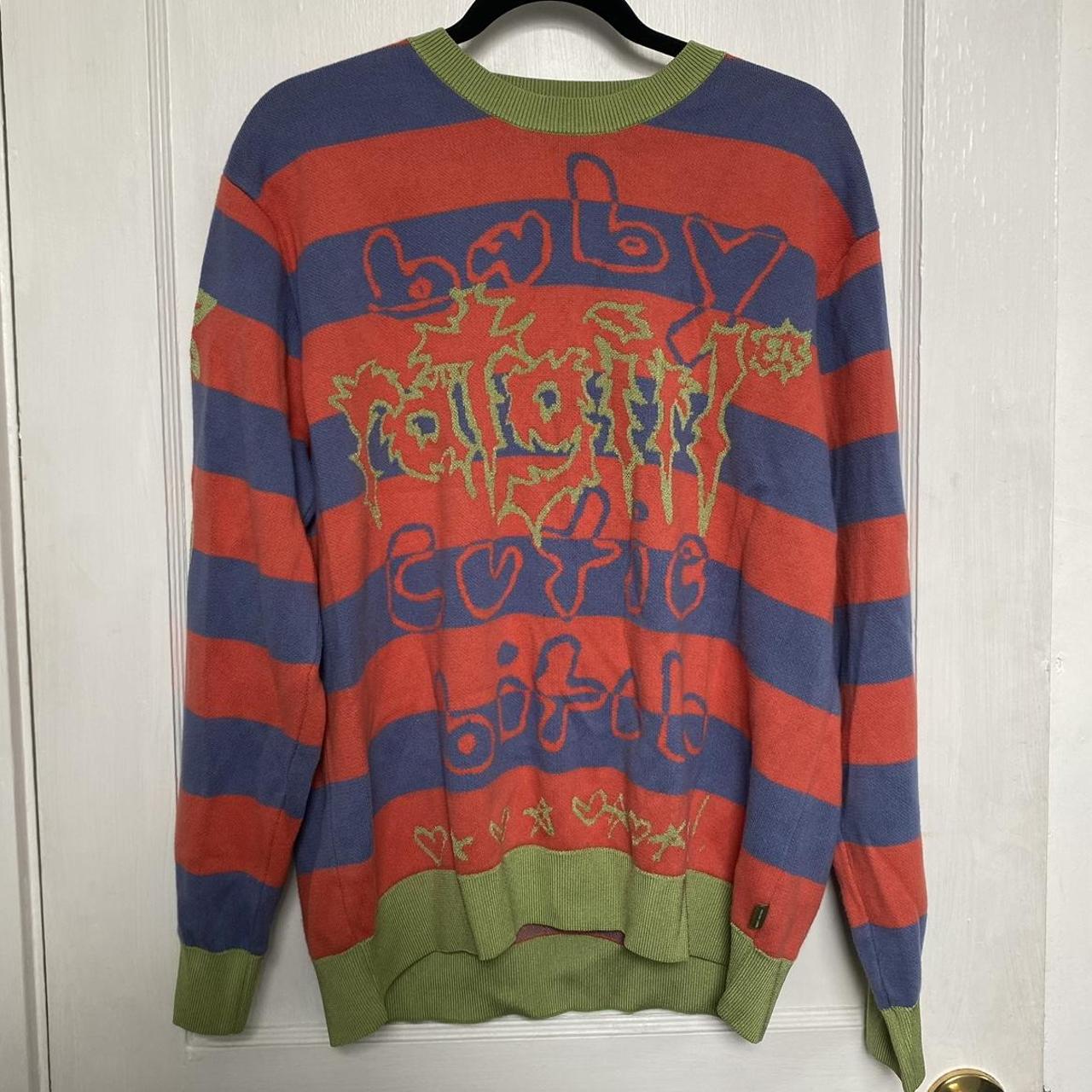 Marc Jacob’s Heaven X Rat Girl striped sweater.... - Depop