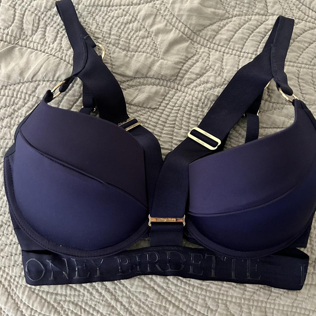 Honey Birdette Elvis Navy bra only - size 10E Has... - Depop