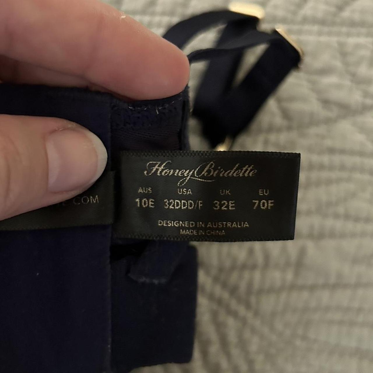 Honey Birdette Elvis Navy bra only - size 10E Has... - Depop