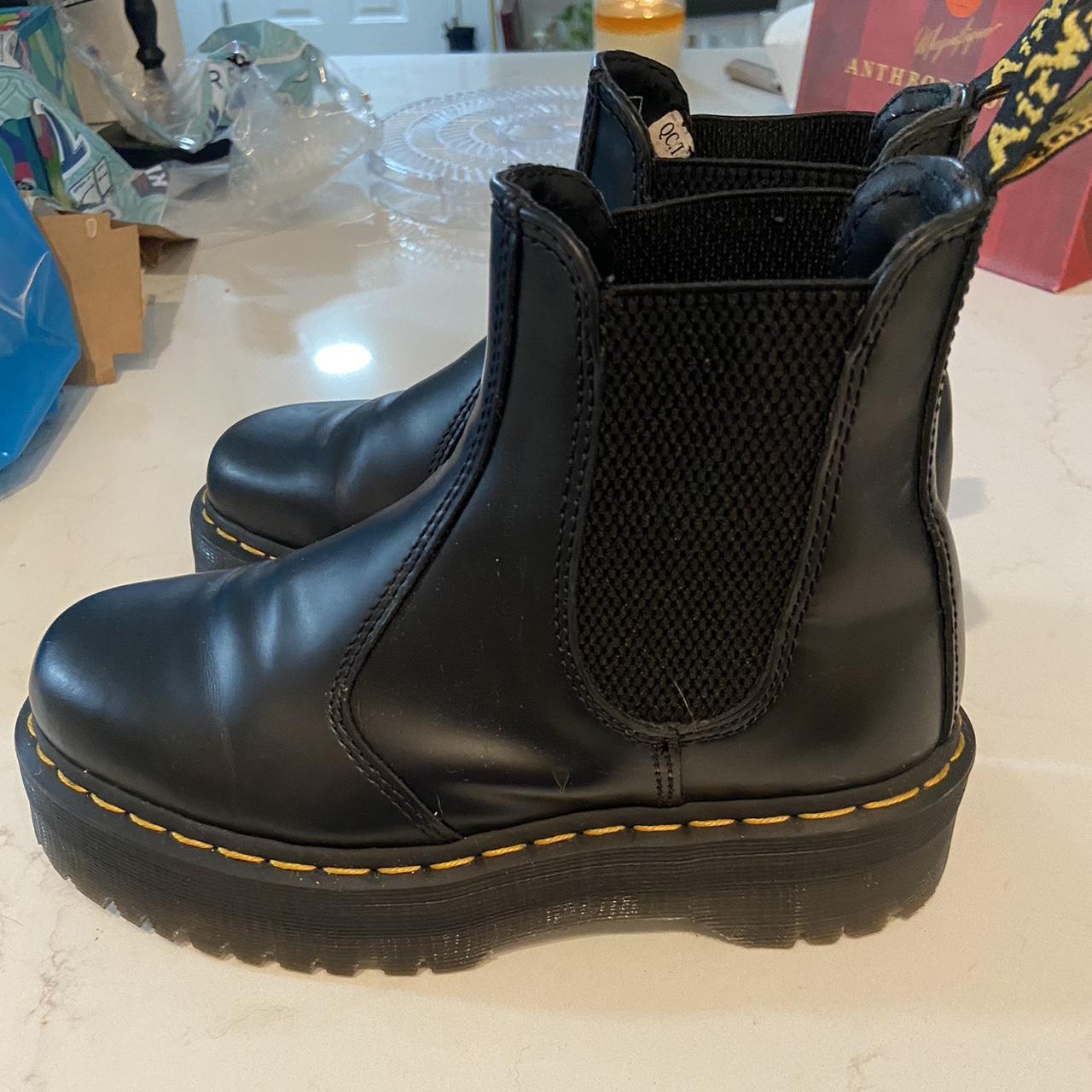 doc martens platform chelsea boots 🖤 worn a few... - Depop